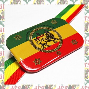 Metal Badge drs rasta Reggae Ethiopia Africa Lion of Judah Haile ...