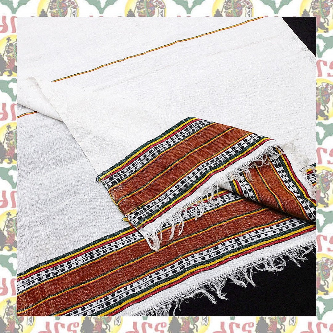 Ethiopian Traditional Woven Ethiopian Cotton Scarf Shawl Head Wrap ...