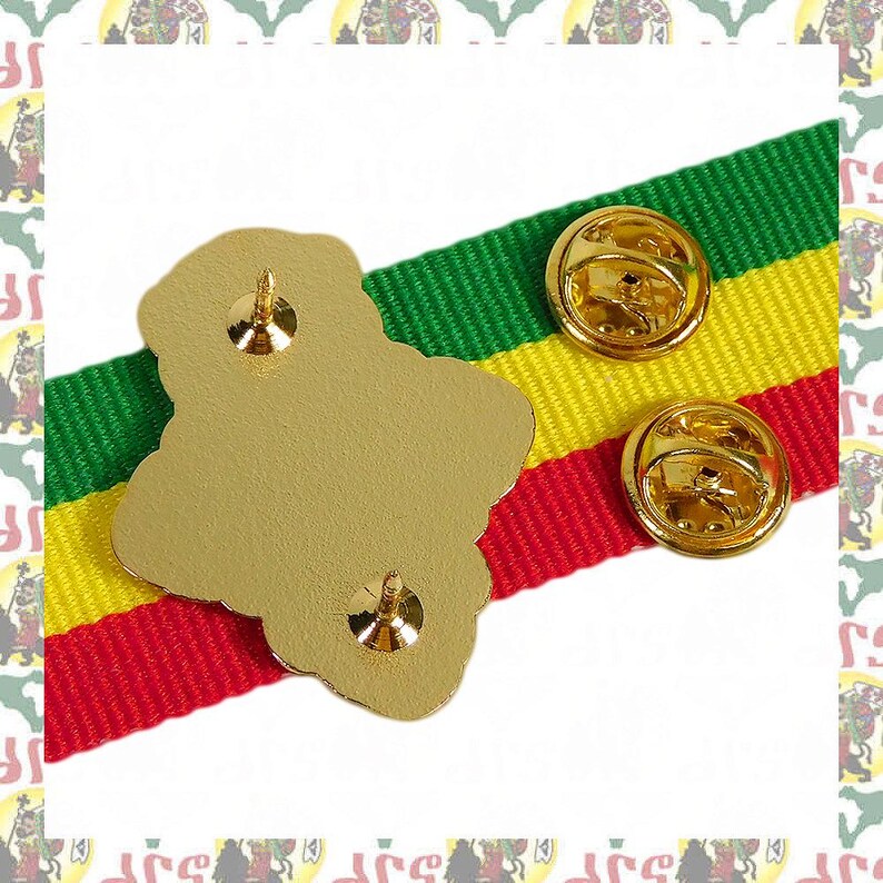 Ethiopian Cross [drs] 2D/3D Pins Badge (rasta Reggae Ethiopia Africa ...
