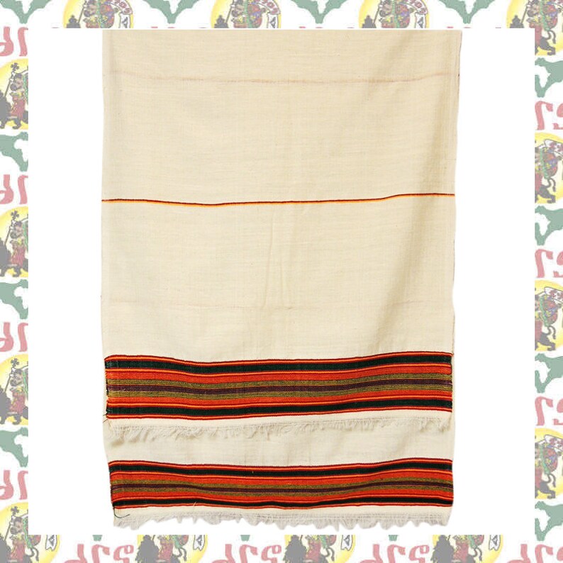 Ethiopian Traditional Woven Ethiopian Cotton Scarf Shawl Head | Etsy