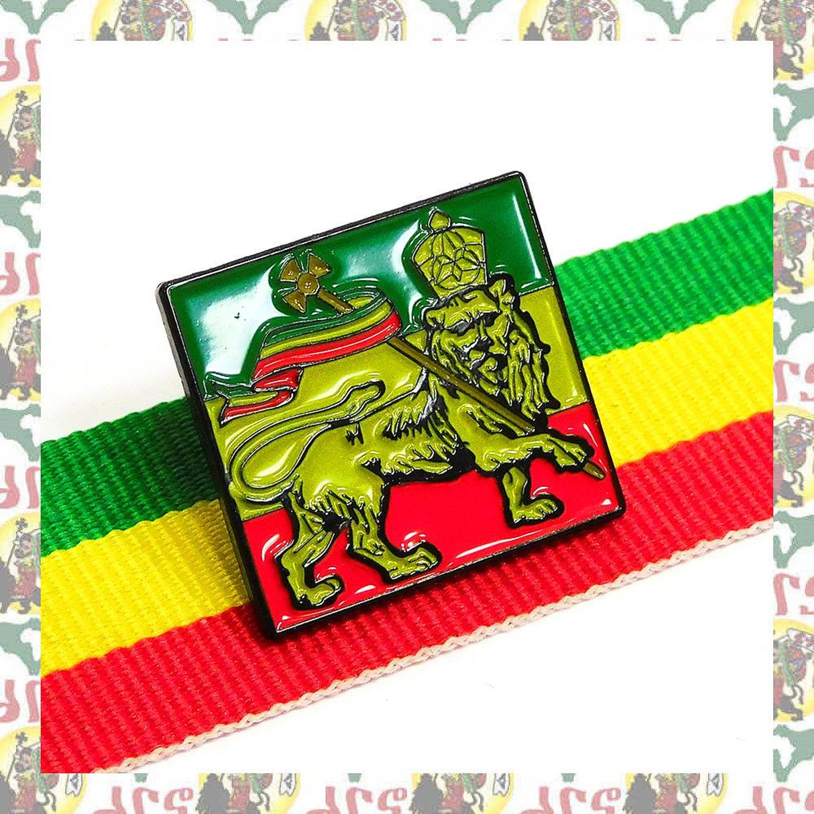 Lion of Judah drs 2D Pins Badge rasta Reggae Ethiopia - Etsy