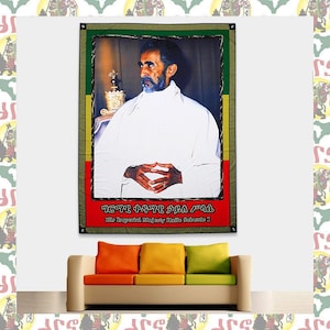 Rastafarian Majesty: Haile Selassie I Tapestry Extra-large Flag (lion ...