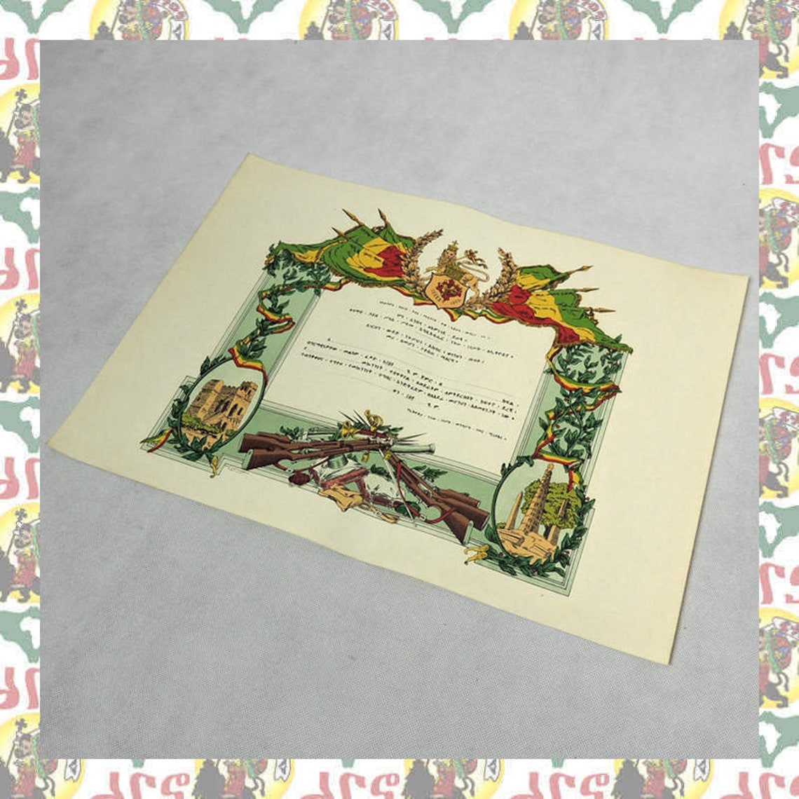 Military Academy Cadet Graduation Certificate Diploma Ethiopia - Etsy