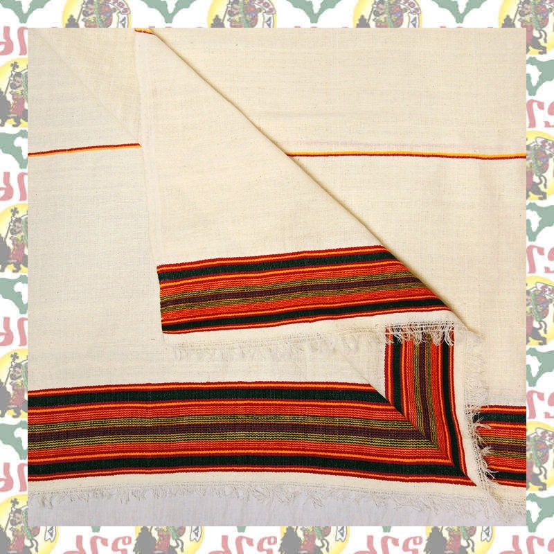 Ethiopian Traditional Woven Ethiopian Cotton Scarf Shawl Head | Etsy