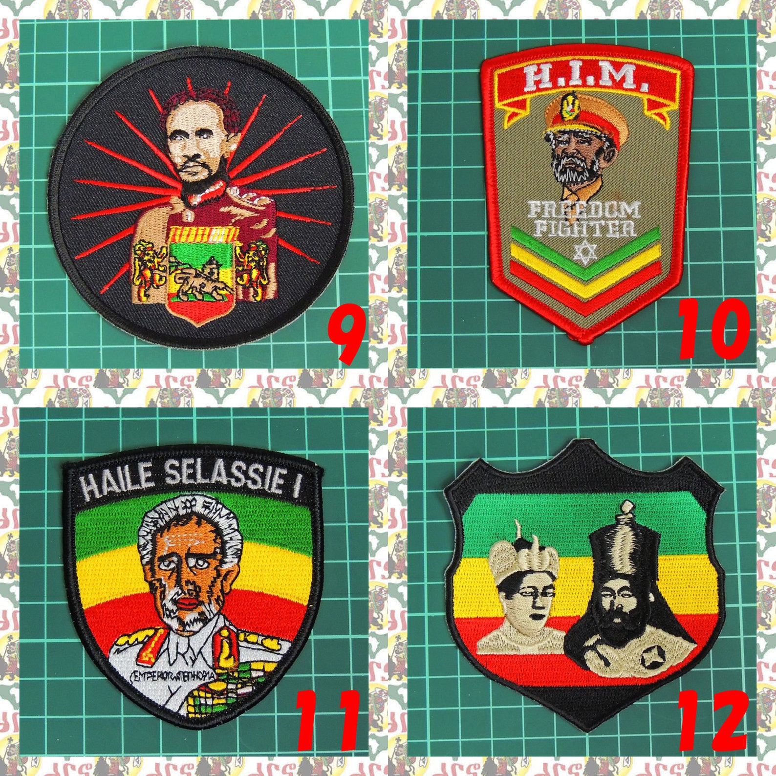 Embroidery Iron Patch (rasta, Reggae, Ethiopia, Sew-on Patch, Patch ...