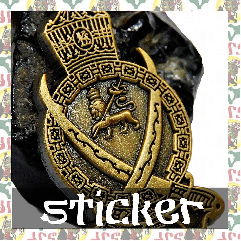 Jah Army Medal [drs] 2D/3D Sticker Badge (rasta Reggae Ethiopia Africa ...
