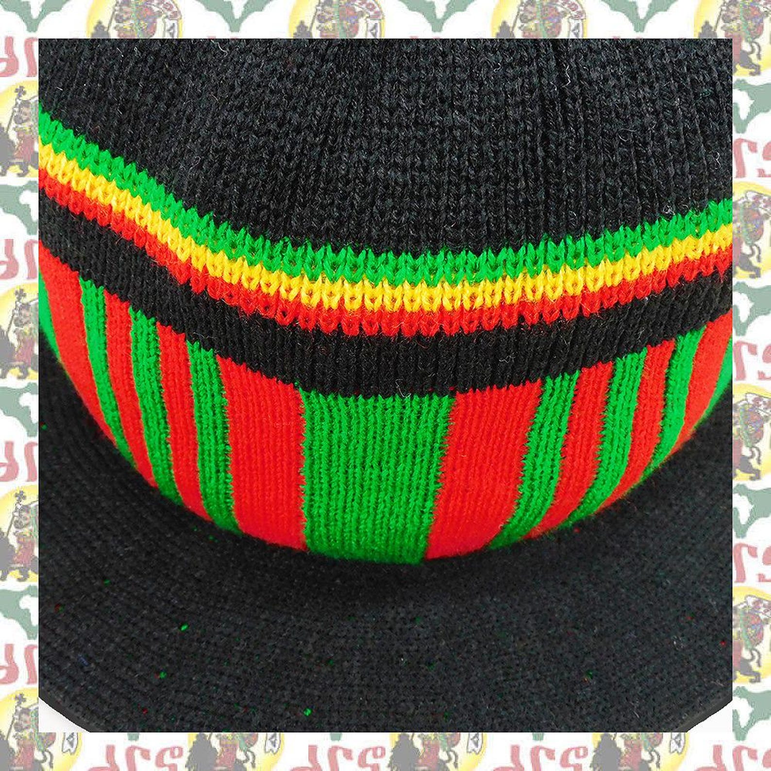Rasta Style Knit Hat – Reggae Inspired Dreadlock Cap (lion Hoed ...