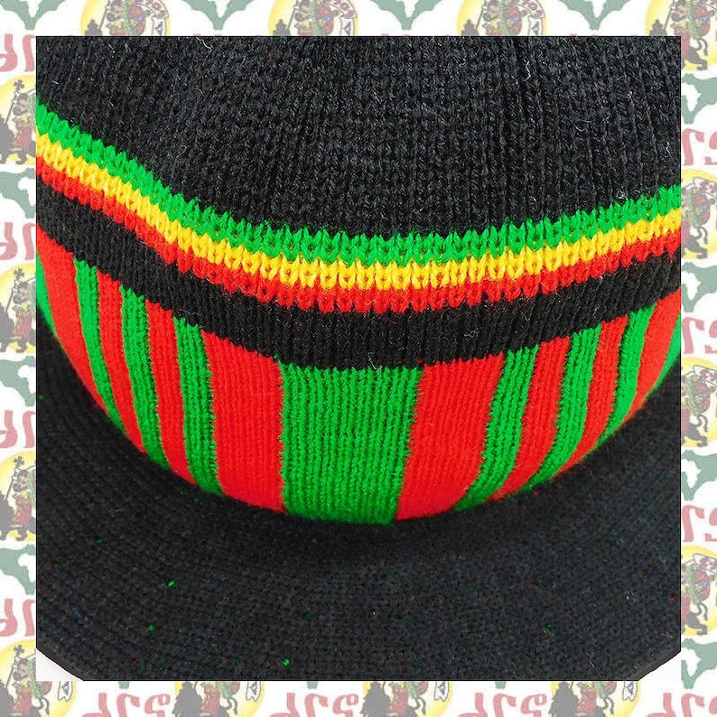 Rasta Style Knit Hat – Reggae Inspired Dreadlock Cap (lion Hoed ...