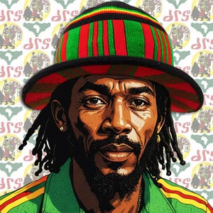 Rasta Style Knit Hat – Reggae Inspired Dreadlock Cap / Jamaica Reggae ...