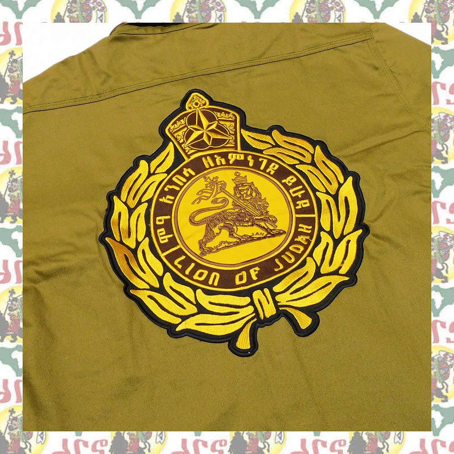 Moa Anbessa drshaile Selassie I Embroidered Long-sleeved Shirt ...
