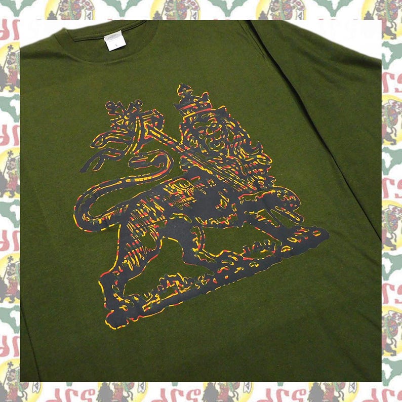 Lion of Judah [drs] Long Sleeve T-shirts 5.6oz Rastafari Roots Reggae ...