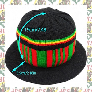 Rasta Style Knit Hat – Reggae Inspired Dreadlock Cap (roots Reggae ...