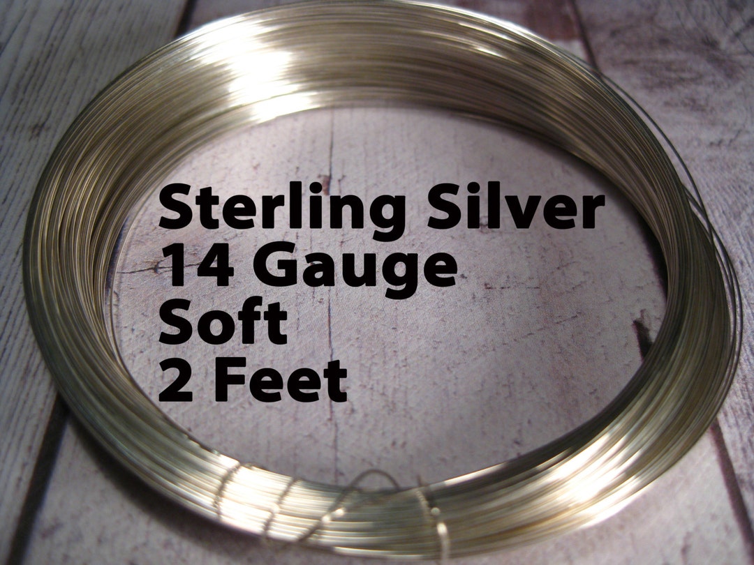 Sterling Silver Wire, 14 Gauge, 2 FEET, WHOLESALE, Soft, Round. - Etsy