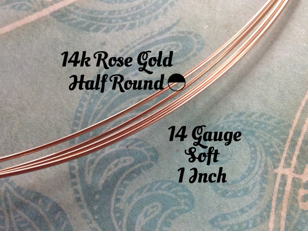 14K ROSE Gold Filled Wire, SOFT, 14 Gauge, 1 Inch, Soft. - Etsy