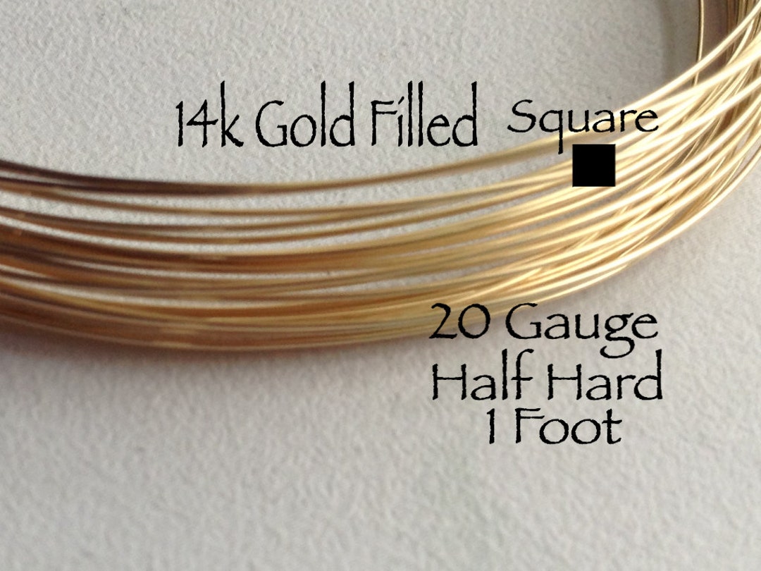 14K Gold Filled Wire, SQUARE, 20 Gauge, 1 Foot, Half Hard, WHOLESALE - Etsy