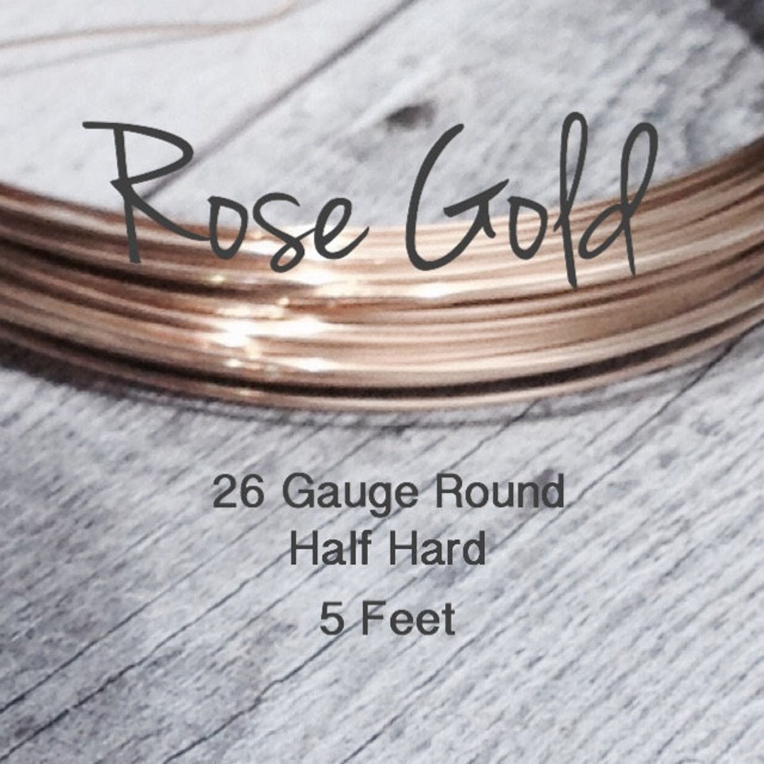 14K ROSE Gold Filled Wire, 26 Gauge, 5 Feet WHOLESALE, Round, Half Hard ...