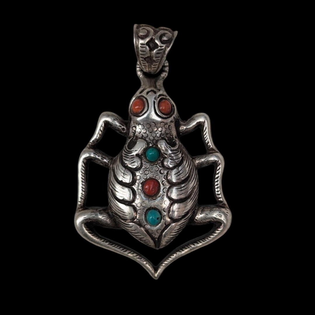 Tibetan Silver Lice Pendant: Ancient Design, Rare Bug Amulet - Etsy