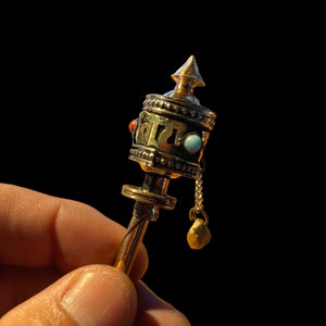 Mini Tibetan Prayer Wheel Hand Made Tibetan Om Mantra Prayer Wheel - Etsy