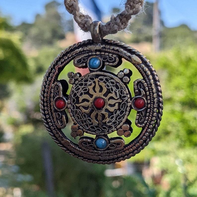 Double Sided Om and Double Dorjee Tibetan Pendant. Filigree - Etsy