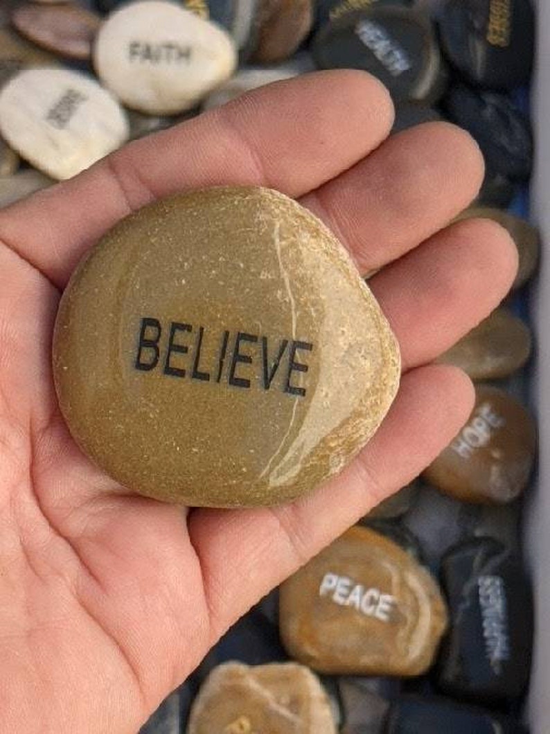 Engraved River Rock Word Stones Single Words, Sold Individually - Etsy