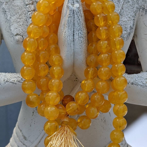 IMITATION AMBER MALA Baltic yellow amber mala 8mm-10m… - Gem