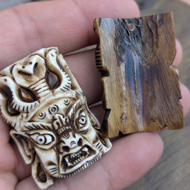 Hand-carved Yak Bone Maha-kala Button – Tibetan Buddhist Art - Etsy