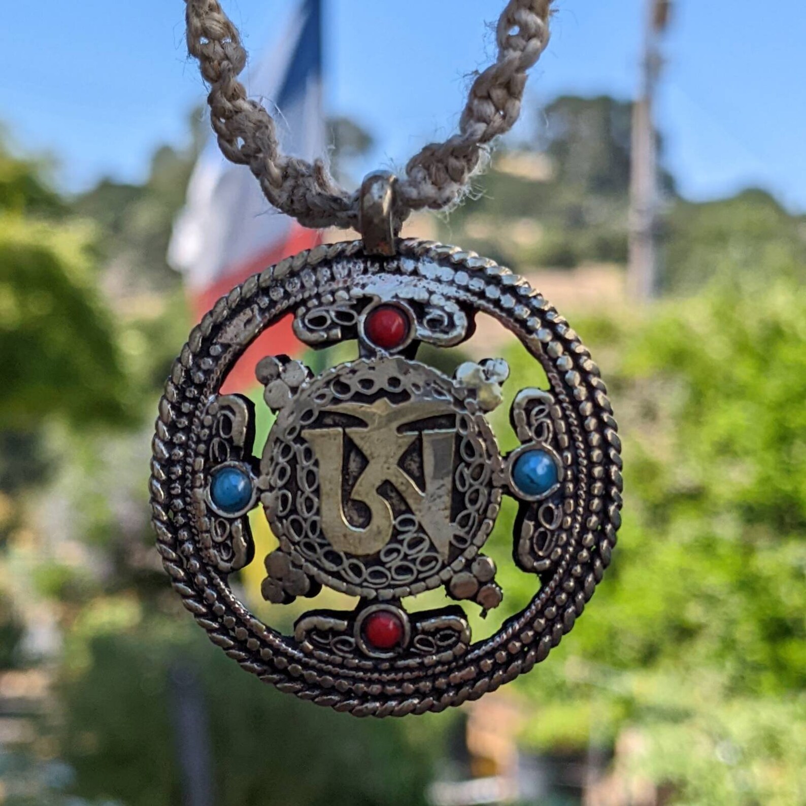 Double Sided Om and Double Dorjee Tibetan Pendant. Filigree - Etsy