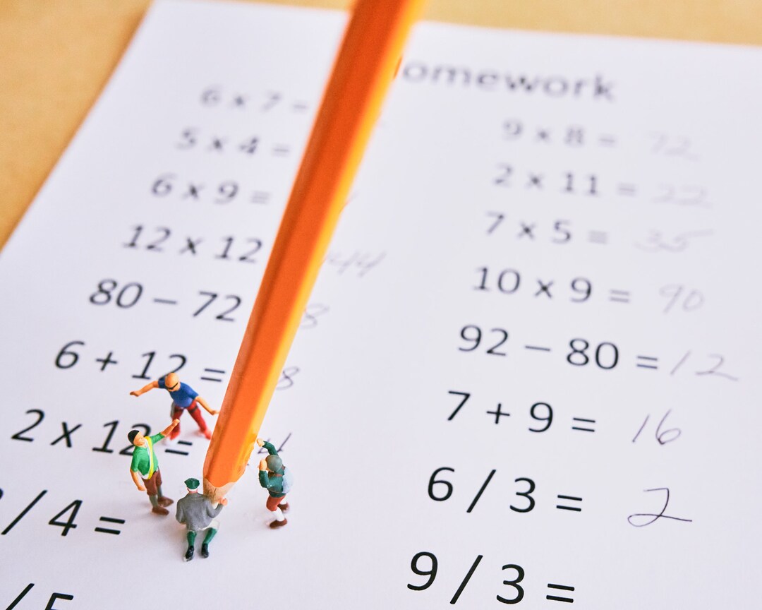 Miniature Elves With a Pencil Helping With Homework. - Etsy