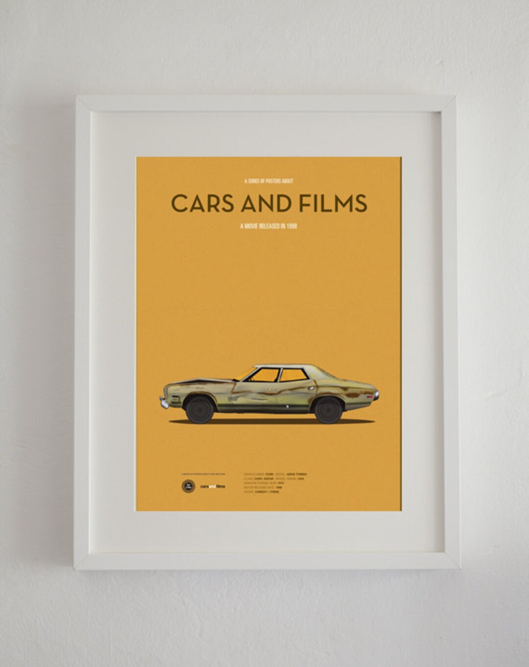 The Big Lebowski Car Movie Poster, Art Print Cars and Films, Film Art ...