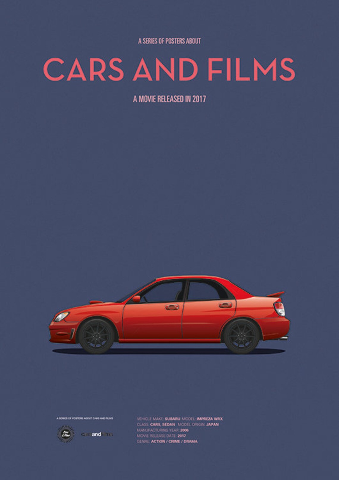 Baby Driver Movie Car Poster Art Print A3 Cars and Films - Etsy