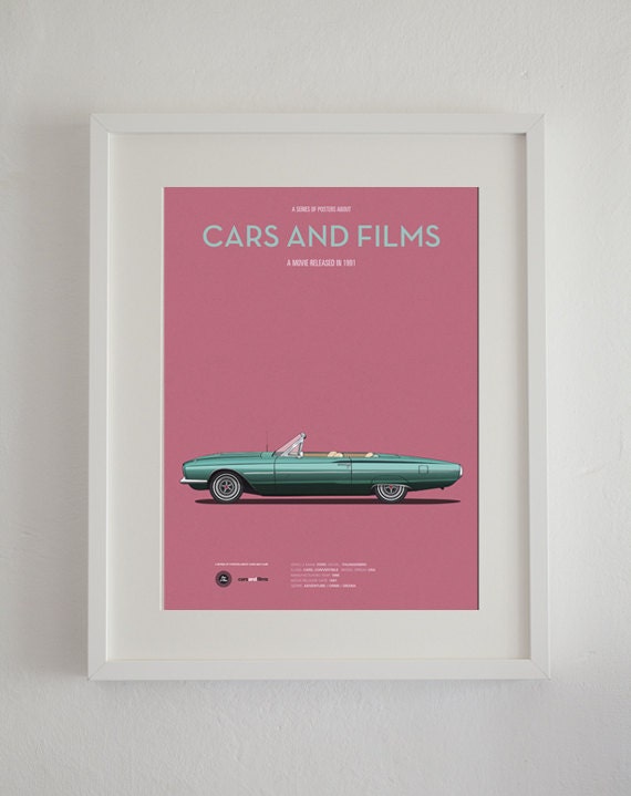 Thelma and Louise Car Movie Poster, Art Print Cars and Films, Film Art ...