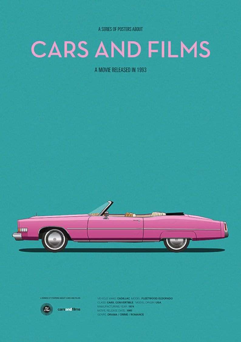 True Romance Movie Car Poster Art Print A3 Cars and Films - Etsy
