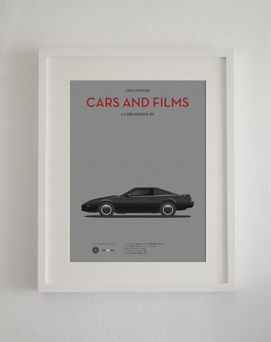 Knight Rider Tv Series Car Poster, Art Print Cars and Films, Film Art ...