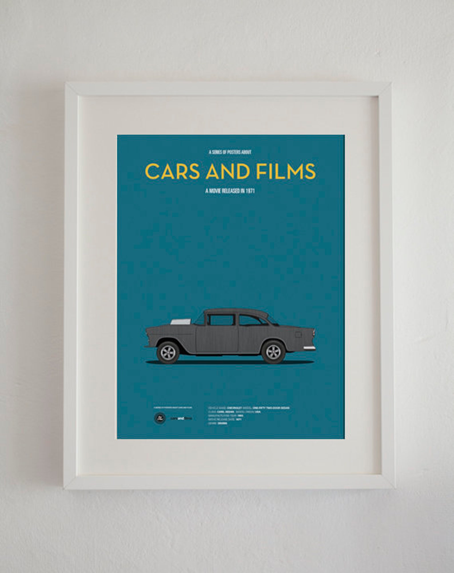 Two-lane Blacktop Car Movie Poster Art Print A3 Cars and - Etsy