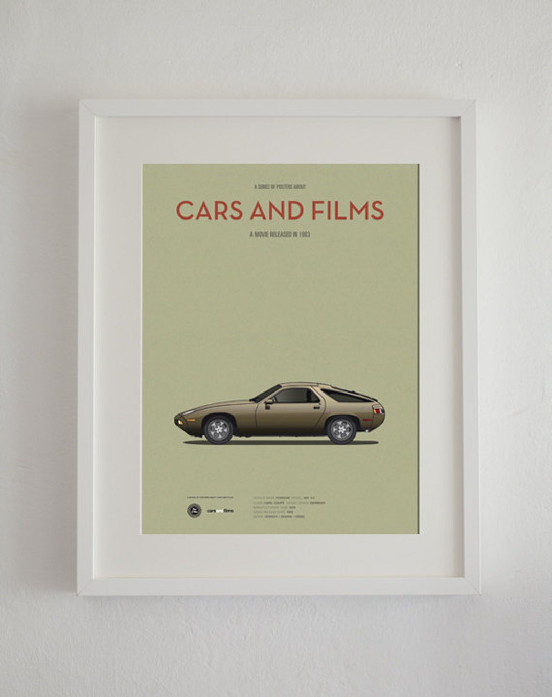 Risky Business Car Movie Poster, Art Print Cars and Films, Film Art for ...
