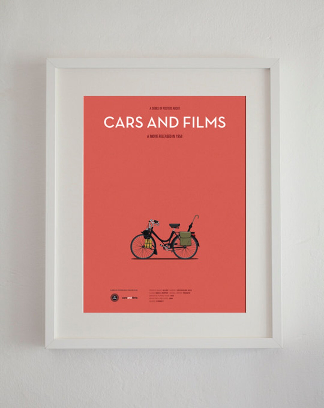 Mon Oncle Bike Movie Poster, Art Print Cars and Films, Film Art for Car ...