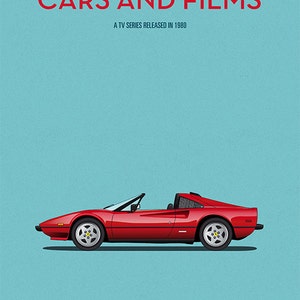 Magnum Pi Tv Series Car Poster, Art Print Cars and Films, Film Art for ...