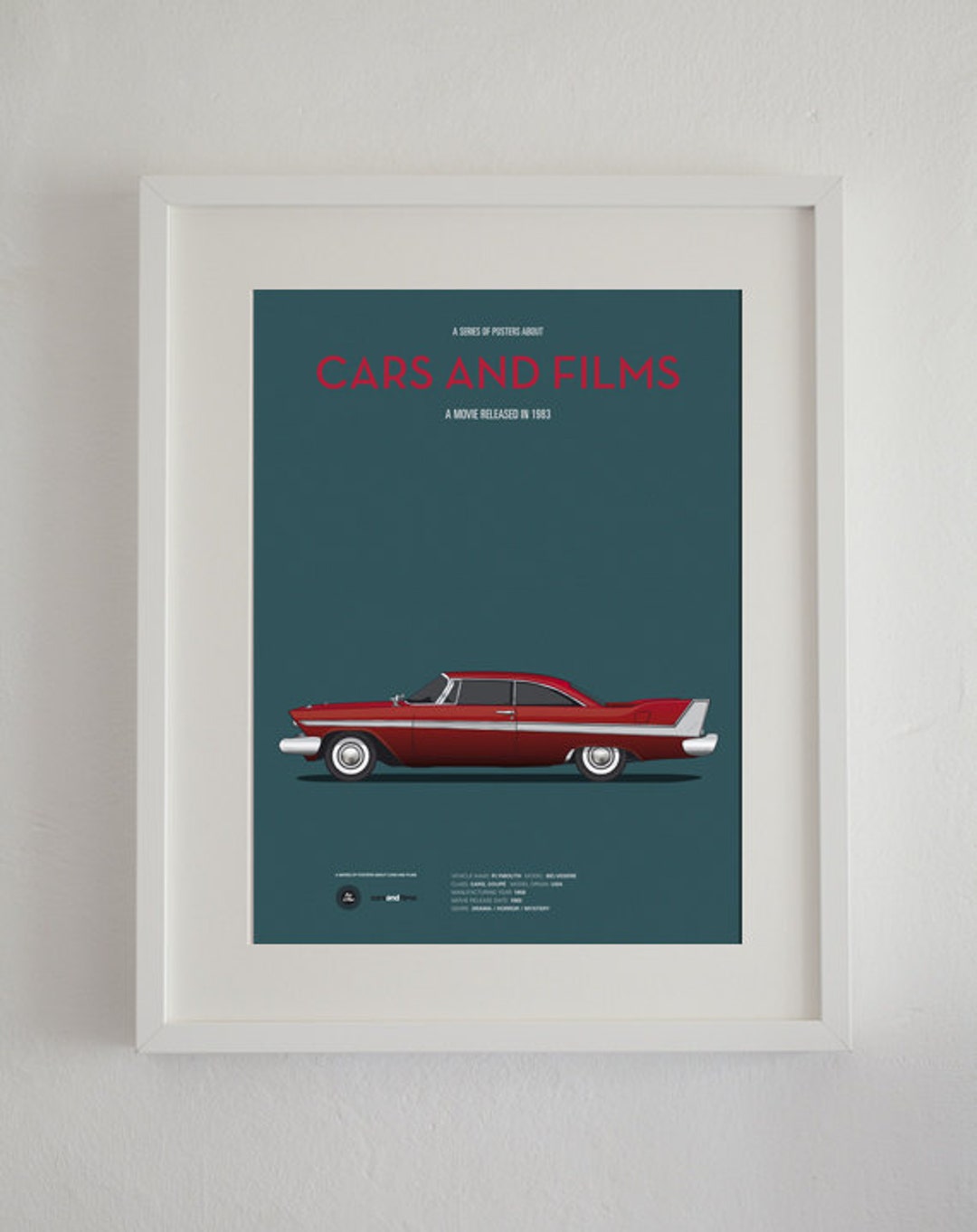 Christine Car Movie Poster,art Print Cars and Films, Film Art for Car ...