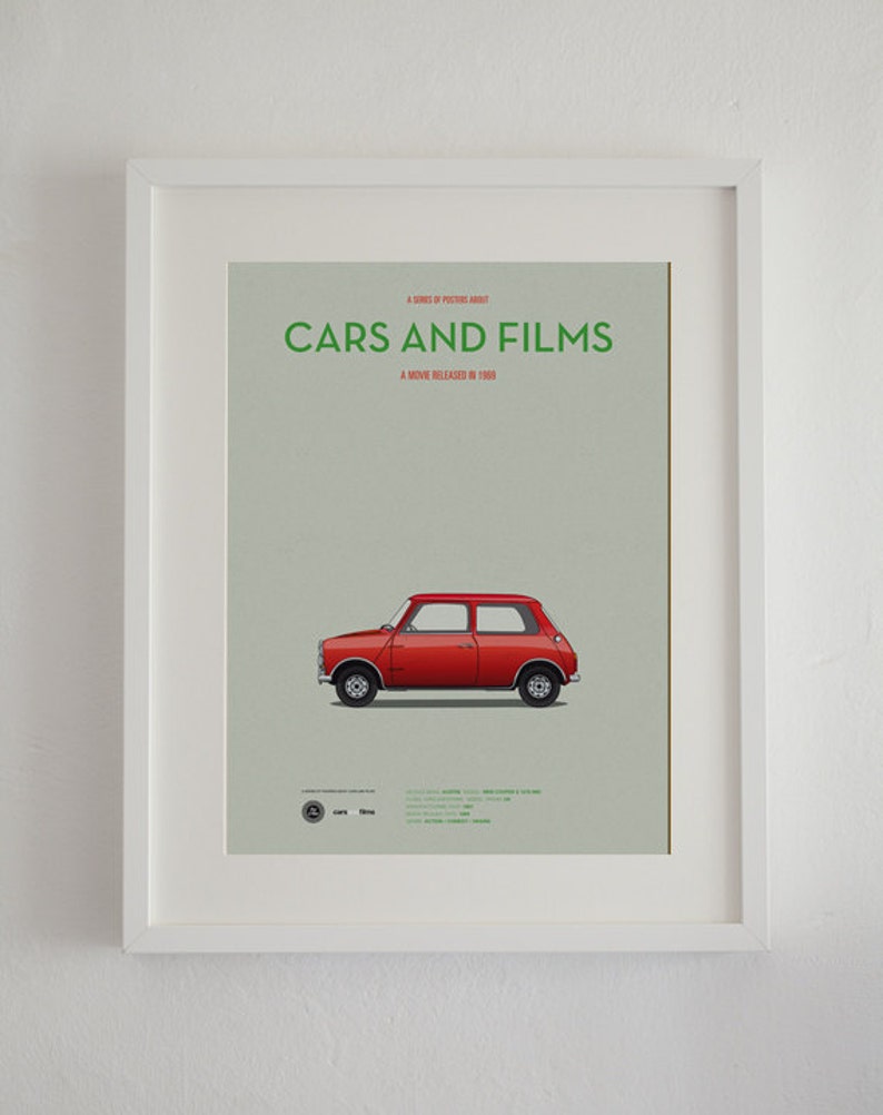 The Italian Job Car Movie Poster Art Print A3 Cars and Films - Etsy