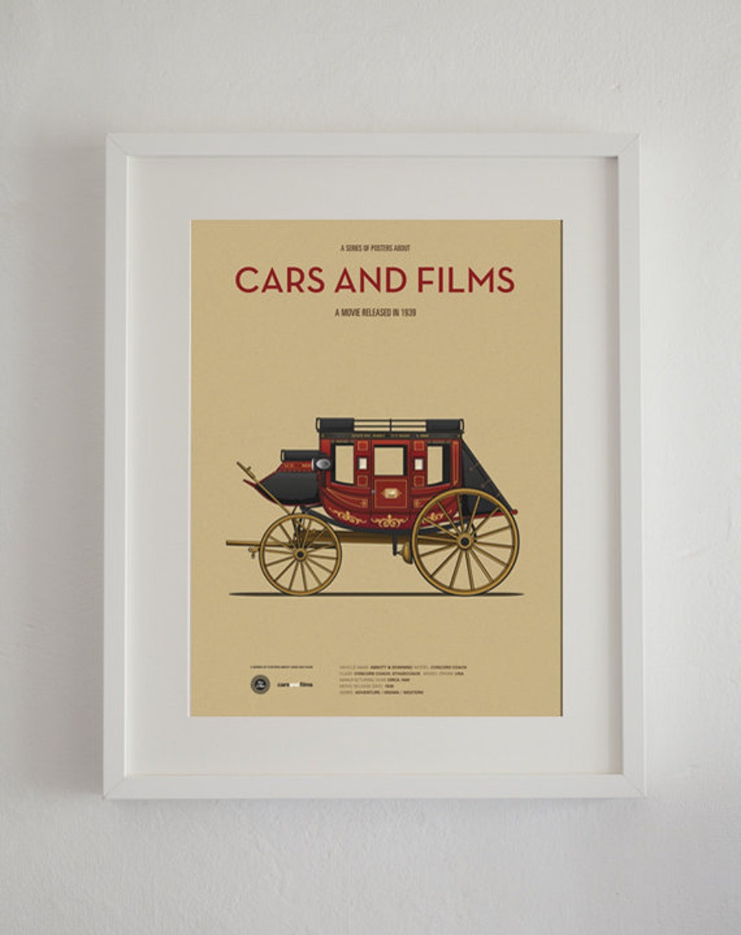 Stagecoach Movie Coach Poster, Art Print A3 Cars and Films, Home Decor ...