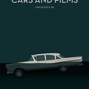 Psycho Car Movie Poster, Art Print A3 Cars and Films, Film Art for Car ...