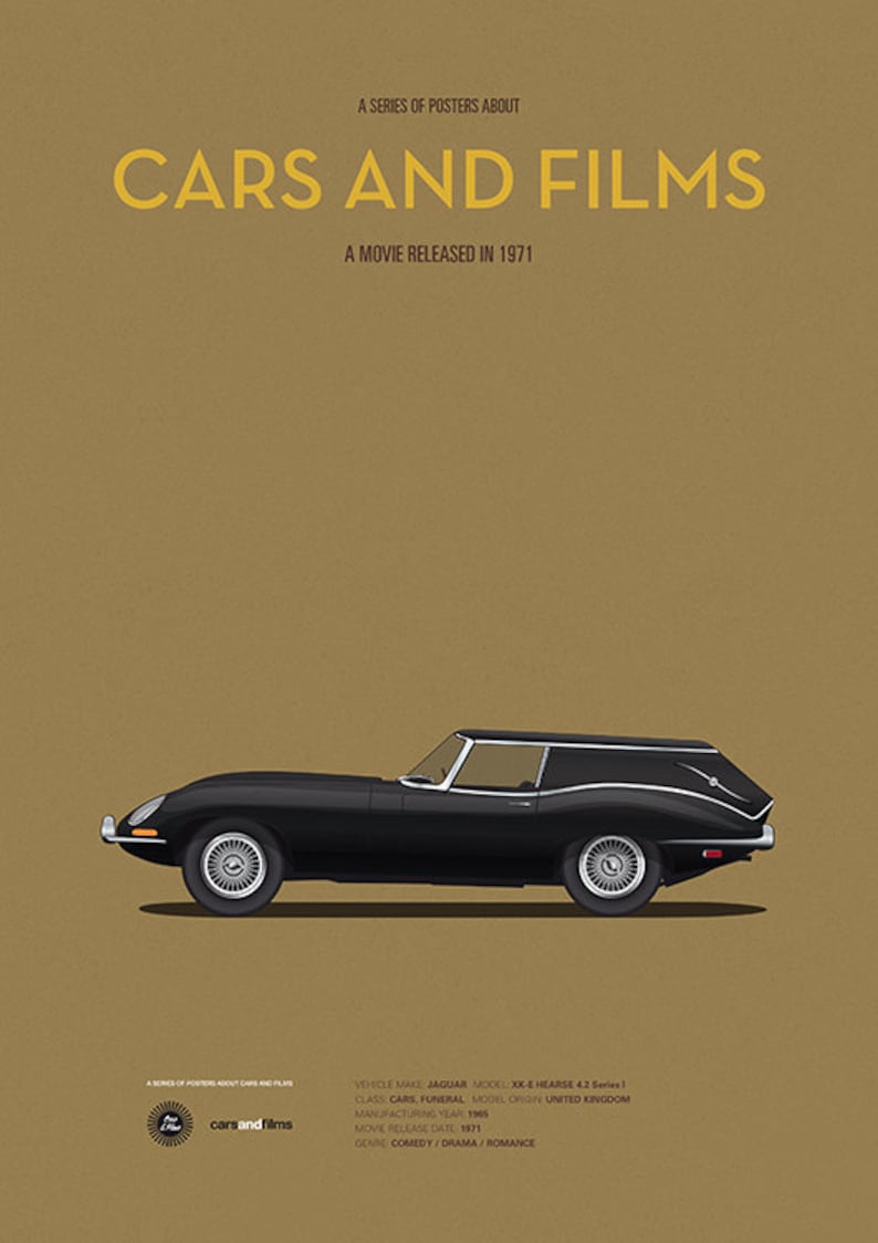 Harold and Maude Car Movie Poster, Art Print A3 Cars and Films, Home ...