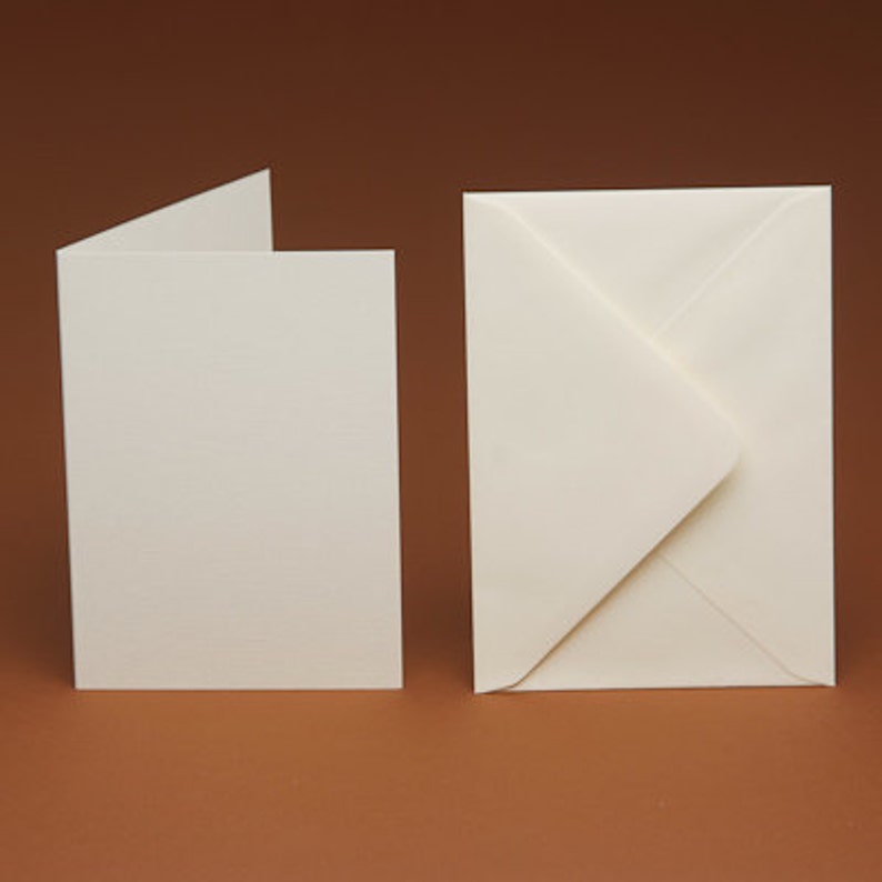 A6 BLANK Cards And 10 C6 Plain Envelopes Ivory CreamWhite Etsy