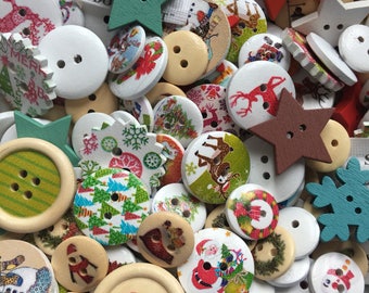 Christmas buttons | Etsy