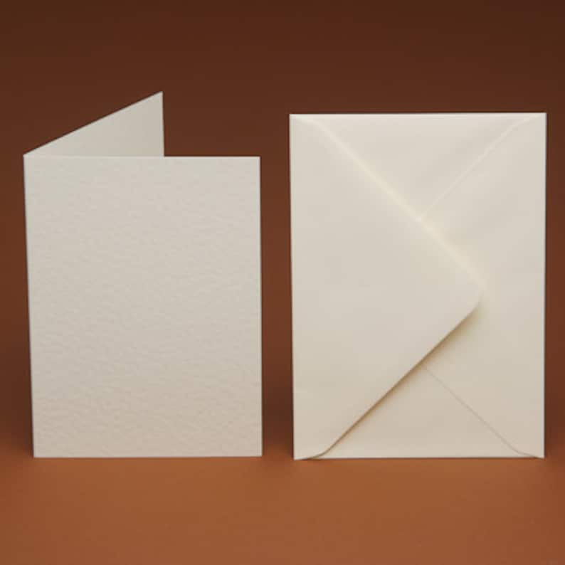 A6 BLANK Cards and 10 C6 Plain Envelopes ivory Creamwhite - Etsy UK