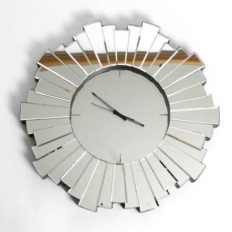 Mirrored Wall Clock - Etsy