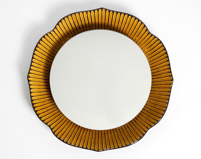 Large, Very Beautiful Illuminated 70s Ceramic Wall Mirror - Etsy