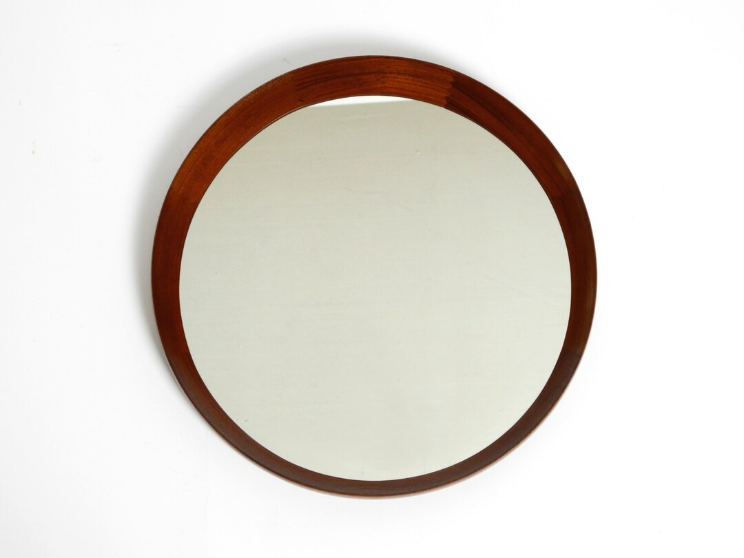 Beautiful Round 1960s Teak Wall Mirror by TH. POSS 'EFTF Copenhagen ...