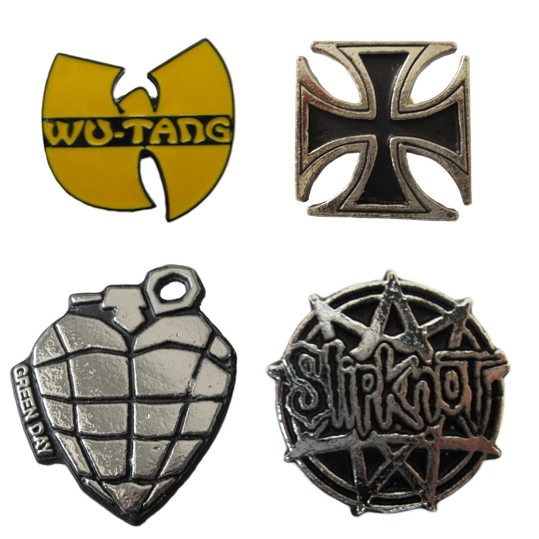 Metal Pin Slipknot / SOAD / Wu Tang / Iron Cross Rare Metal Button ...