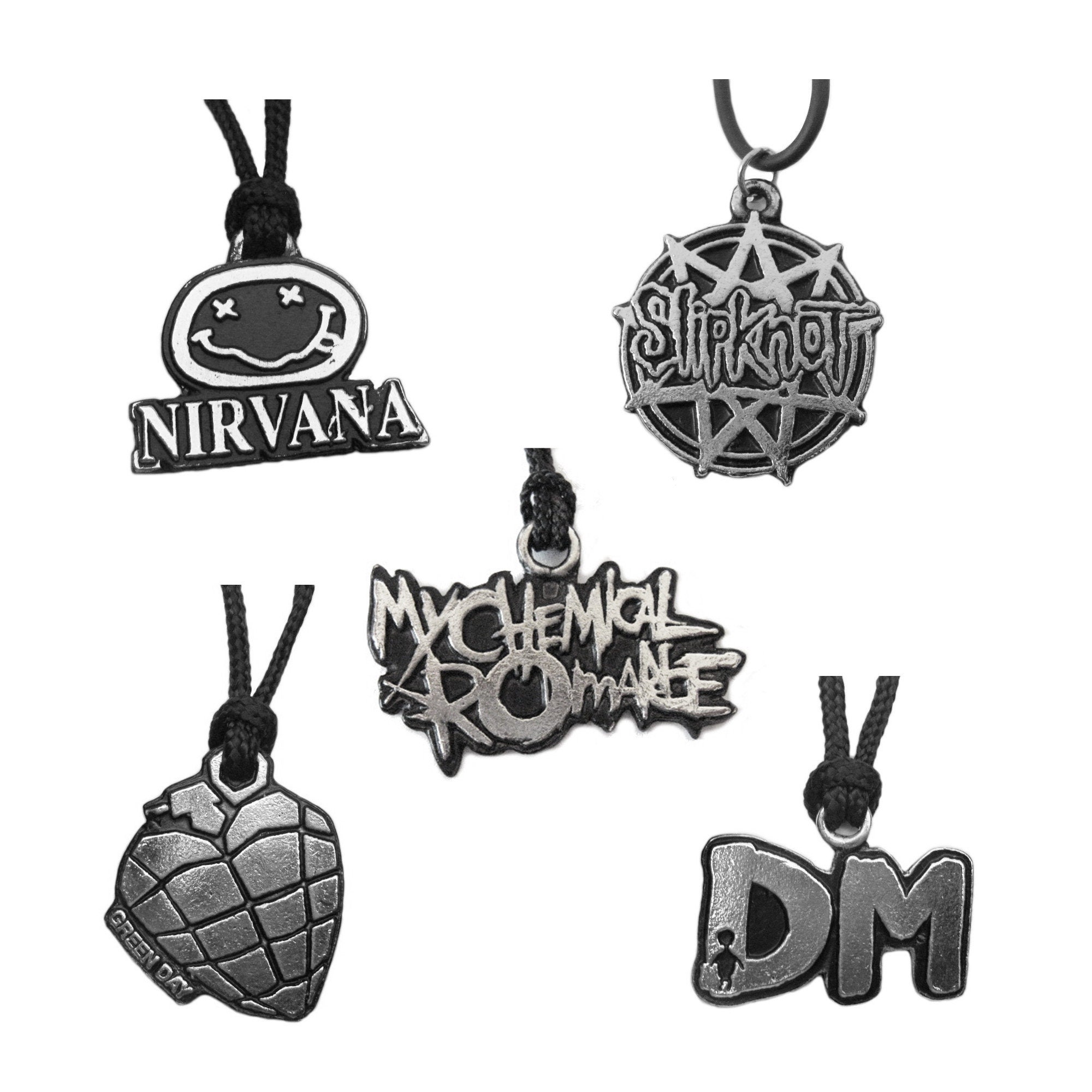 Metal Pendant Necklace - Nirvana | Slipknot and Other - Solid Metal ...